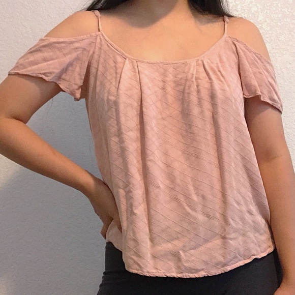 Tops | Blush Pink Off The Shoulder Top | Poshmark